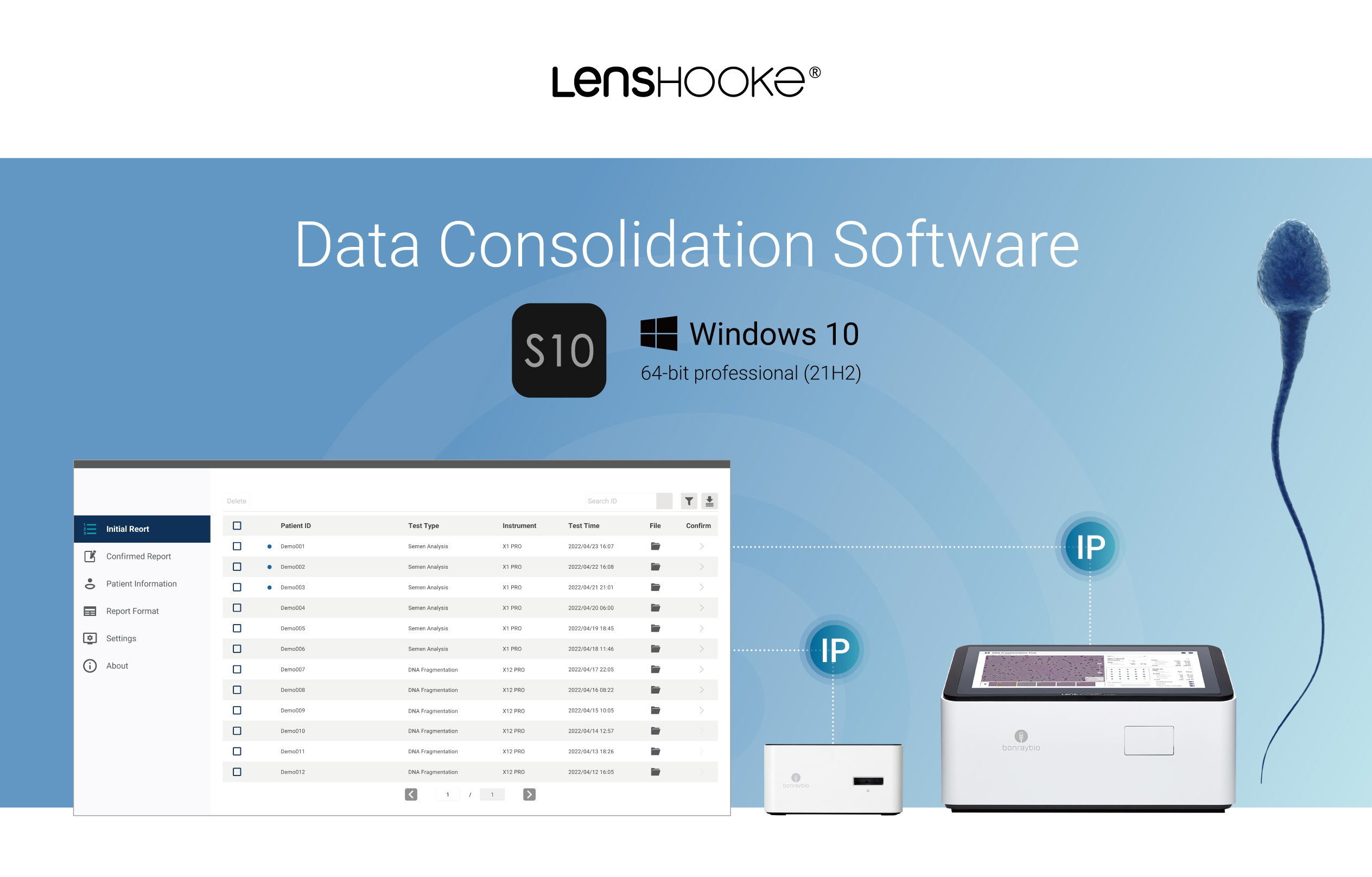 LensHooke S10 Data Consolidation Software - LensHooke