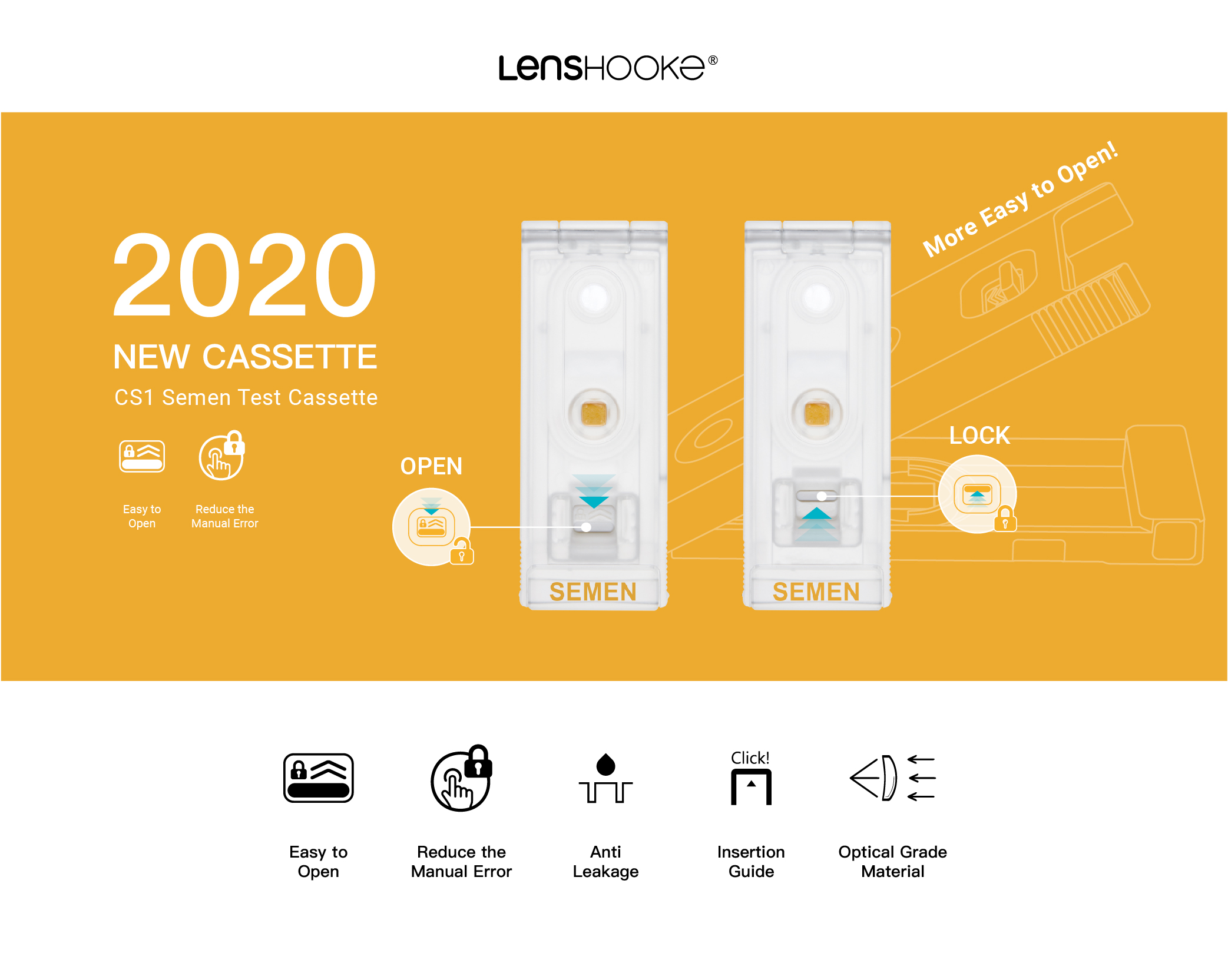 LensHooke CS1 Semen Test Cassette - LensHooke